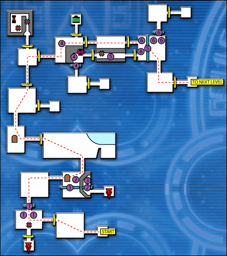 PSO-World.com - Guides - Ruins Level 1 - Pattern 1 - Variations 1-2