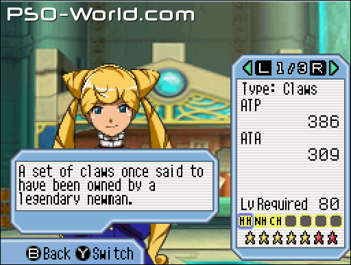 PSO-World.com - Phantasy Star Zero - Rika's Claw